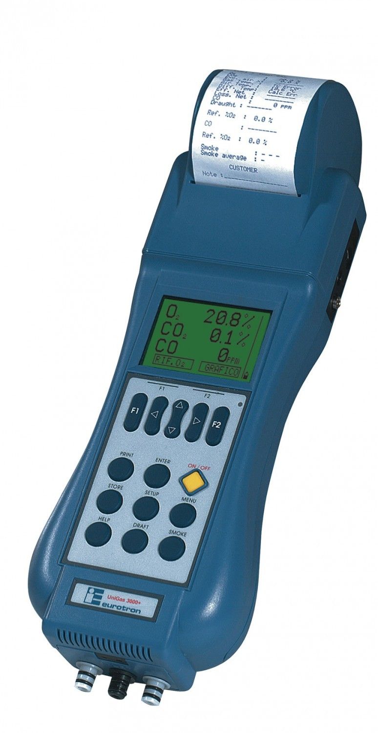 Hand-held combustion gas analyzer with 4 sensors - UniGas 3000 • AOIP